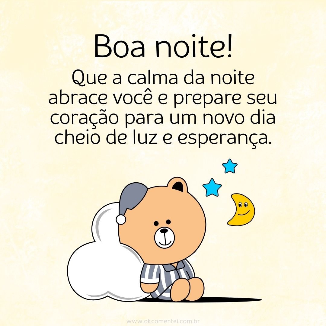 17 mensagens de boa noite fofo com imagens para desejar um doce descanso